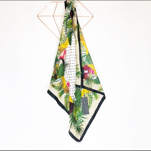 BCBGMaxAzria | Accessories | Bcbg Maxazria Pure Silk Tropical Scarf O4 ...